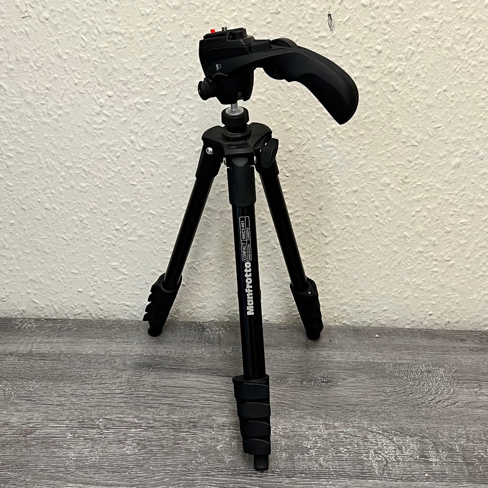 Used MANFROTTO MKC3-H01 COMPACT TRIPOD - Own4Less